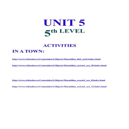 Unit 5 activities | PDF