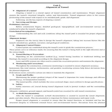 Unit 5 Alignment of Tunnel in Civil .pdf