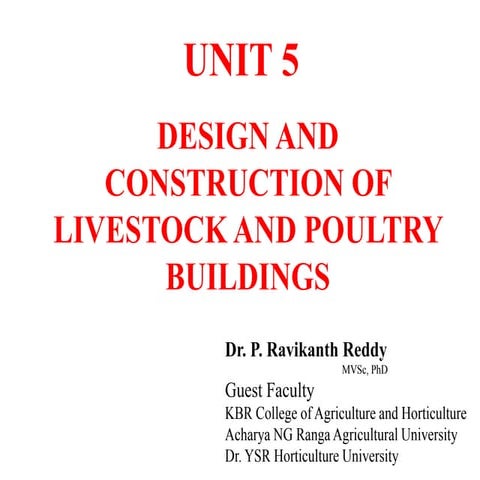 Unit 5 and 7 Design and construction of LS and P building. And ...