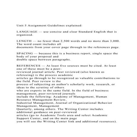 Unit 5 Assignment Guidelines explained LANGUAGE — use co.docx