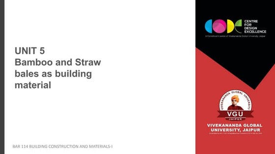 Bamboo construction (final ppt) | PPTX | Woodworking | Arts and Crafts