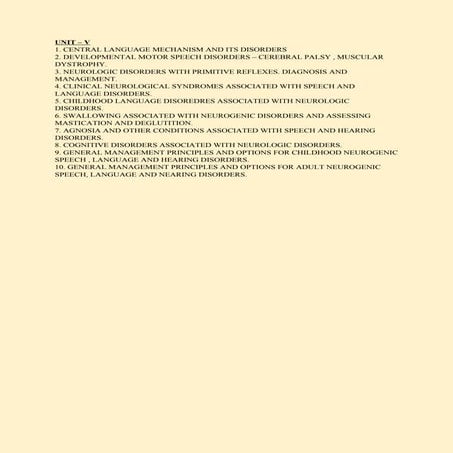 Unit 5: Speech-language and swallowing disorders | DOCX