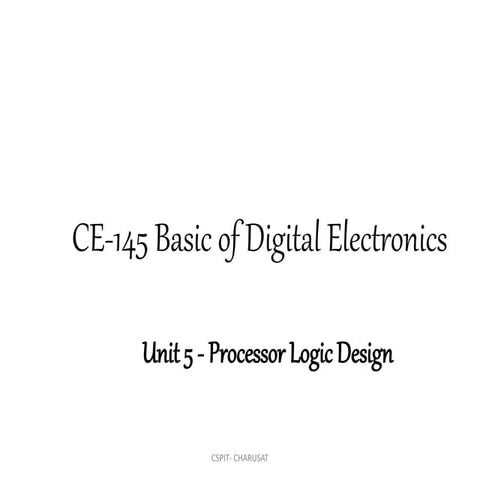 Memory organization and processor logic design | PPTX | Computing | Technology & Computing