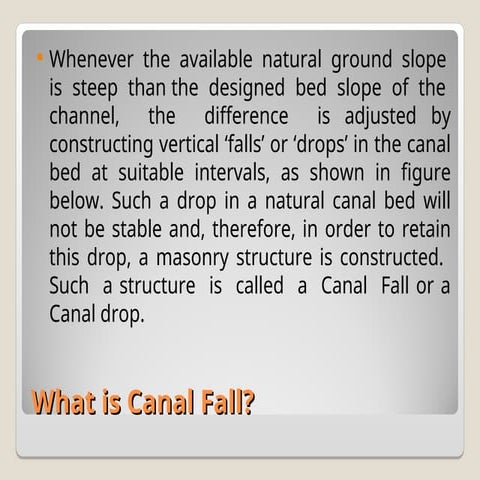 UNIT 5 CANAL FALL and its different types .ppt