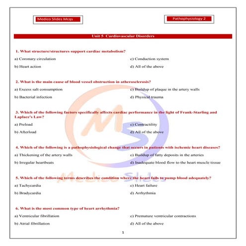 Cardiovascular Disorders for BS Mcqs.pdf