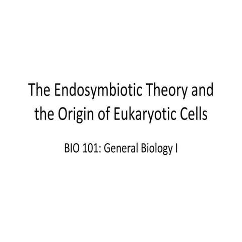 Endosymbiotic Theory Short Lecture | PPT