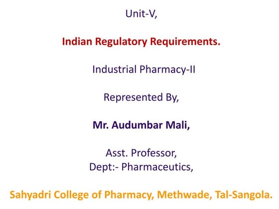 Central drug standard control organisation | PPTX