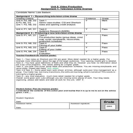 Unit 5 checklist | PDF