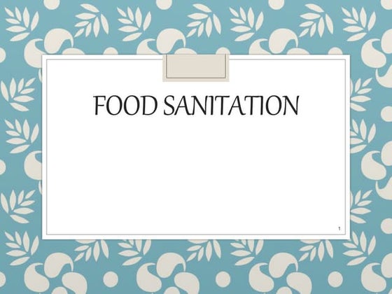 Food hygiene | PPT