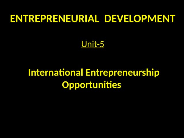 Entrepreneurship Chap 5 | PPT