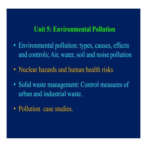 Pollution - Environmental Studies Project | PDF