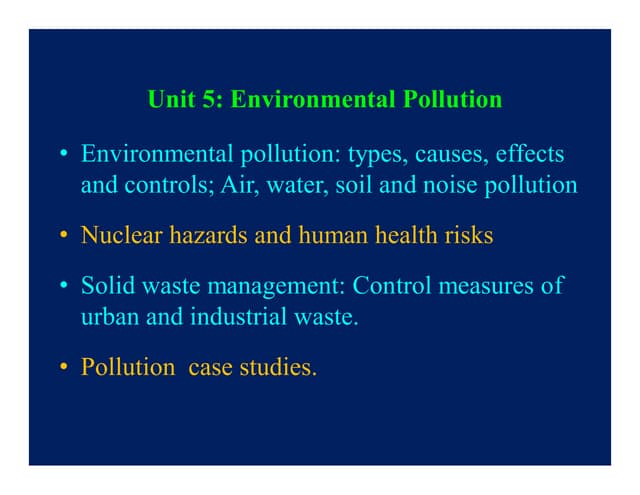 Pollution - Environmental Studies Project | PDF