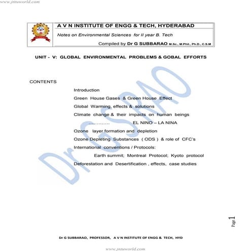 Unit 5 global_environmental_problems_and_global_efforts | PDF