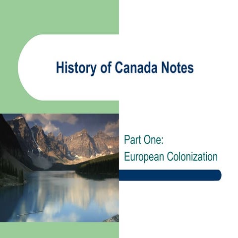Canada History - Part I | PPT