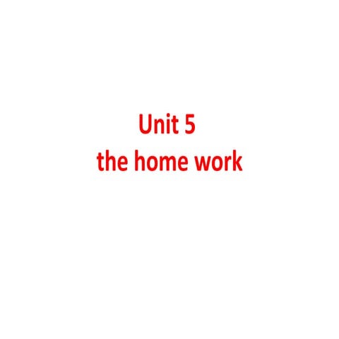 Unit 5 home work | PPTX