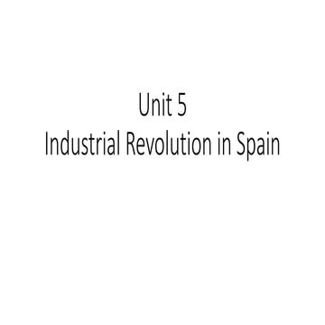 Unit 5 industrial rev. in spain | PPT