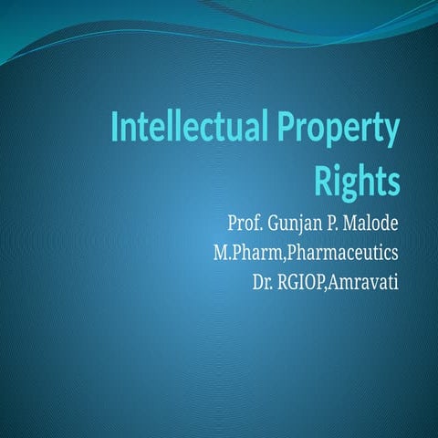 UNIT 5 intellectual property rights.pptx