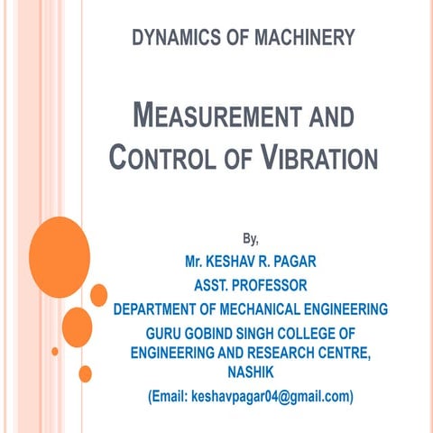 Measurement & Control of Vibration | PDF