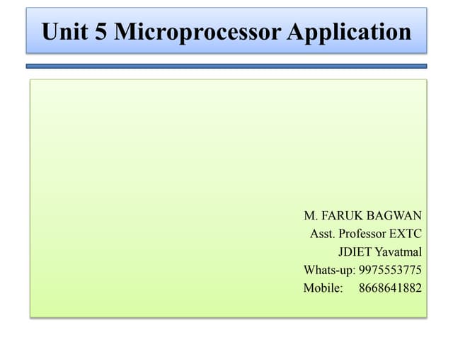Microcontroller Application Ppt 3555