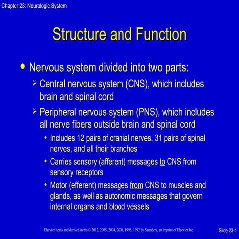 Unit 5 neurological system | PPT