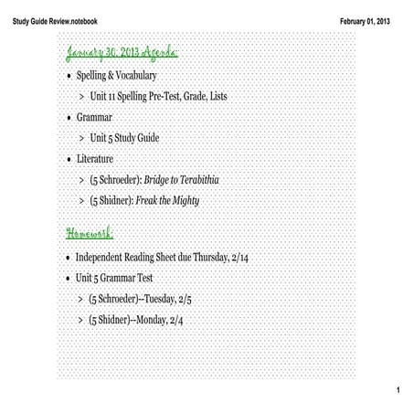 Unit 5 Study Guide | PDF | Homework and Study | Education