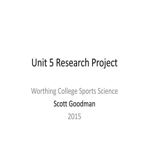Unit 5 Research Project | PPTX | Soccer | Sports