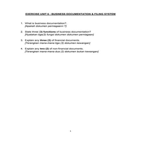 Unit 6 | DOCX | Business Accounting & Finance | Business