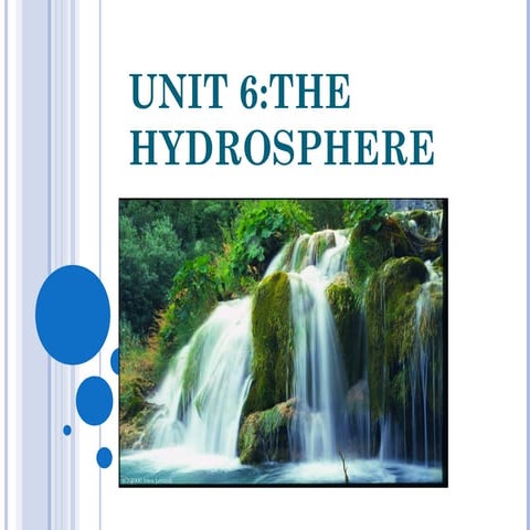 Unit 6. The hydrosphere | PPT