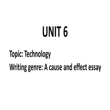 Unit 6 | PPT