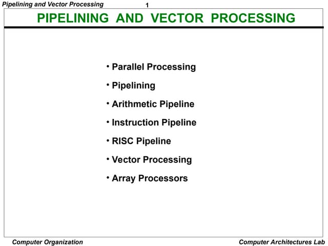 Parallel processing and pipelining | PPT