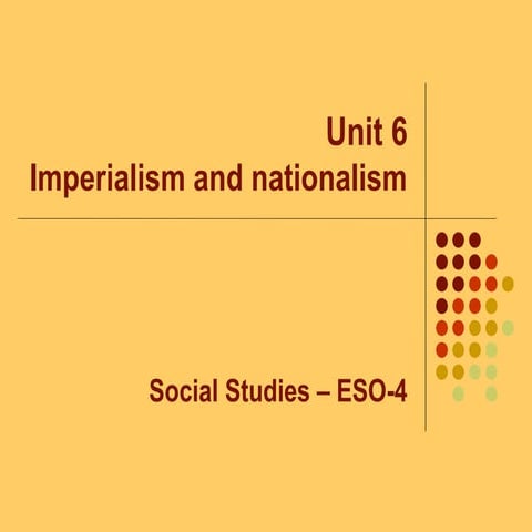 Unit 6 - Imperialism and Nationalism | PDF