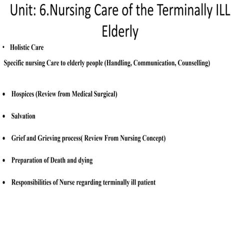 End of life care | PPTX