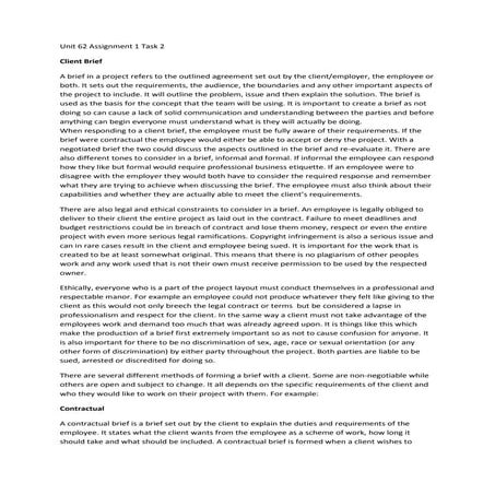Unit 62 assignment 1 task 2 | PDF