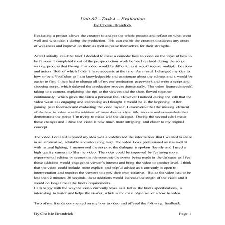 Conclusion of evaluations | PDF