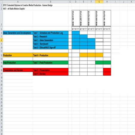 Unit 67 timetable | DOCX