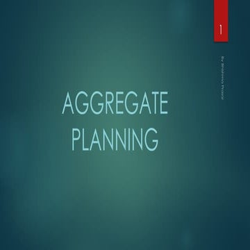 aggregation planning masters level course | PPTX