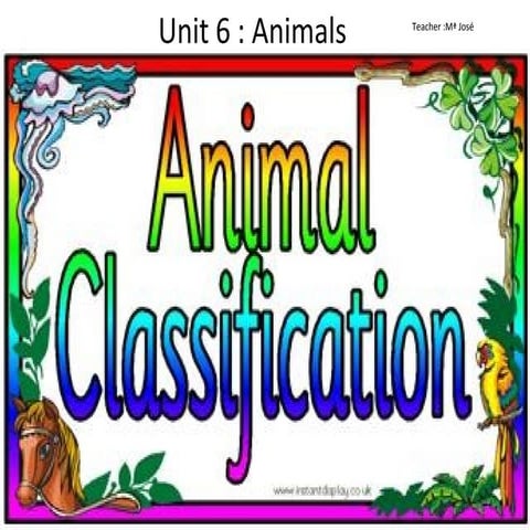 Unit 6 animals classification | PPS