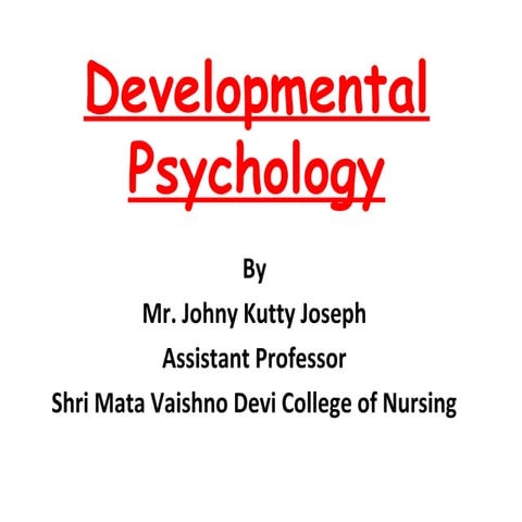 Unit 6 developmental psychology | PPT