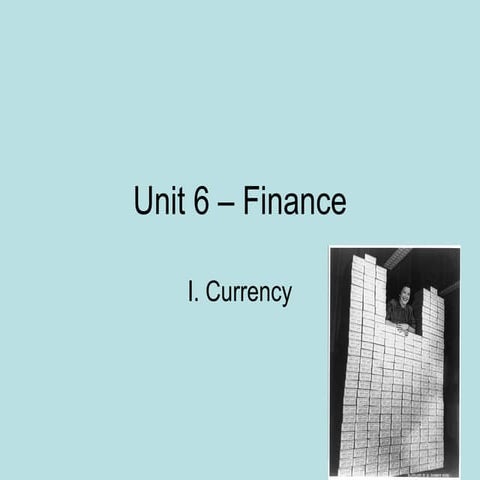 Unit 6 – finance | PPT