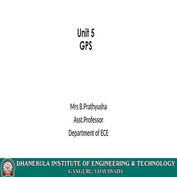 Unit 6 gps.ppt presentation on gps system | PPT