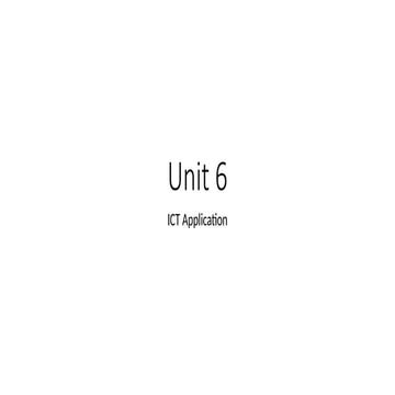 Unit 6 Ict Application Igcse Cambridge International Education Ppt