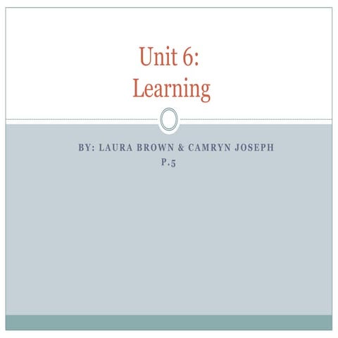 Unit 6 learningrev[1] final | PPT