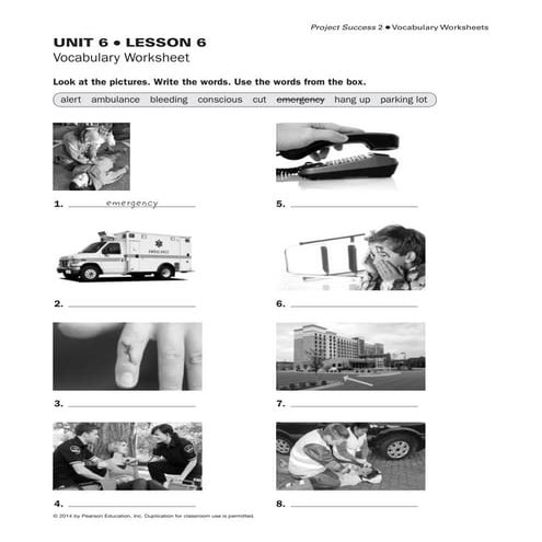 Unit 6 lesson_06_vocabulary_worksheet | PDF