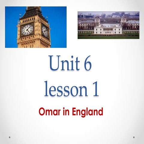 Unit 6 lesson 1 | PPT