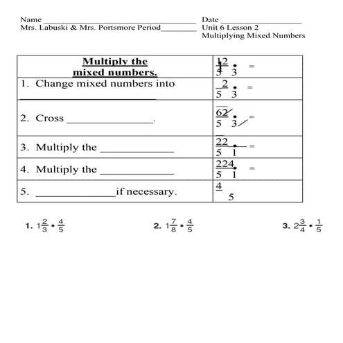 Worksheet mixed operation year 5 | DOC
