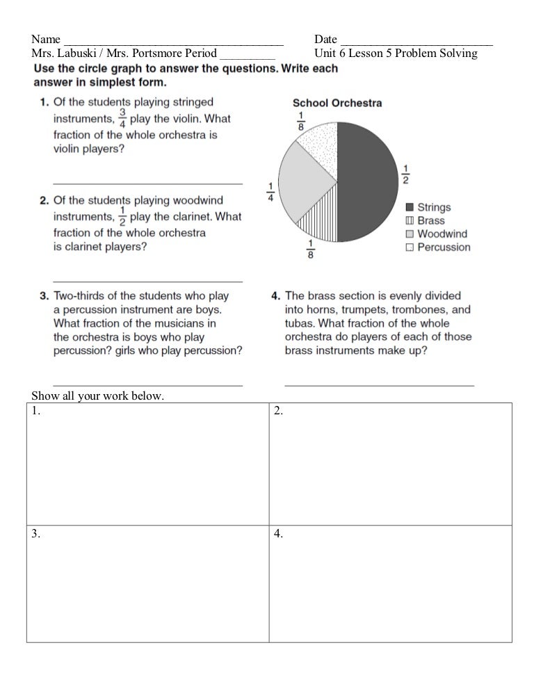 Unit 6 Lesson 5 Problem Solving