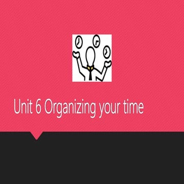 Unit 6 organizing your time | PPTX