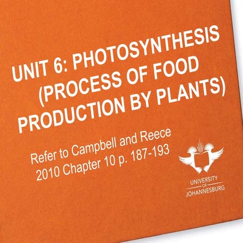 Unit 6 photosynthesis | PPTX