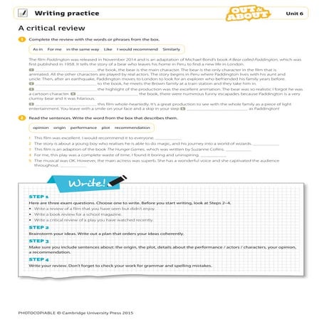 Unit 4 writing practice | PDF