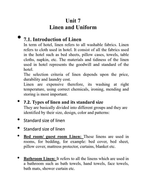 Inventory of linen | PPT